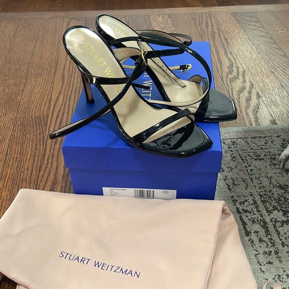 Stuart Weitzman | Shoes | Stuart Weitzman Ellsie 0 Black Patent Strappy ...